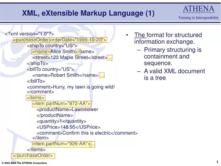 PPT - XML, eXtensible Markup Language (1) PowerPoint Presentation, free ...