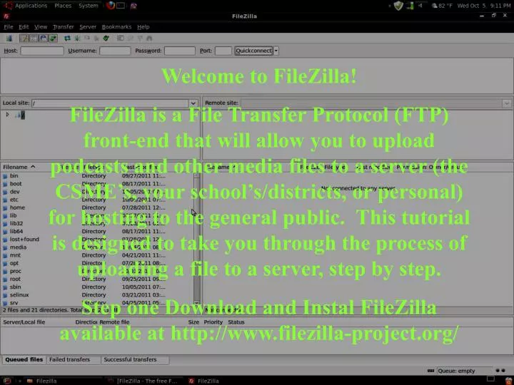 PPT - Welcome to FileZilla! PowerPoint Presentation, free download - ID ...