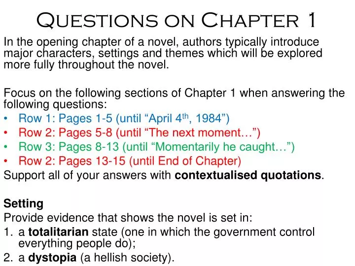 PPT - Questions on Chapter 1 PowerPoint Presentation, free download ...
