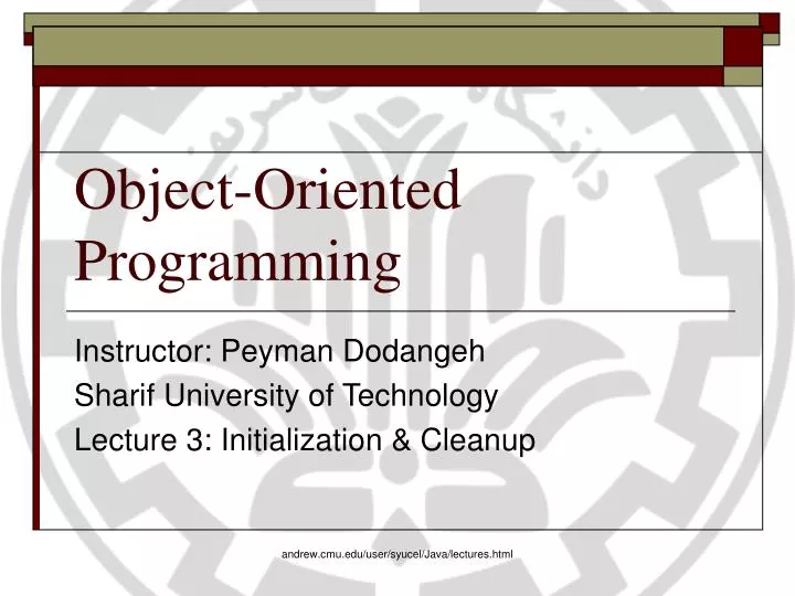 PPT - Object-Oriented Programming PowerPoint Presentation, free ...