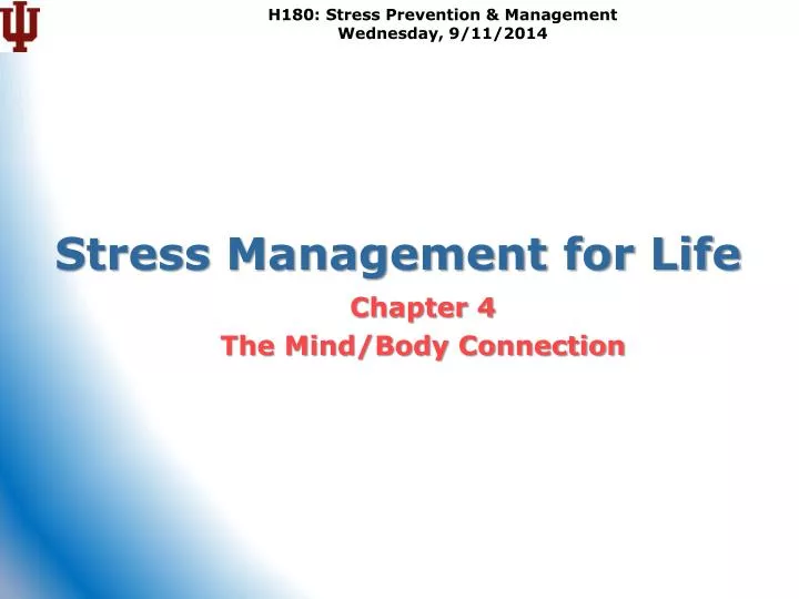 PPT - Stress Management for Life PowerPoint Presentation, free download ...