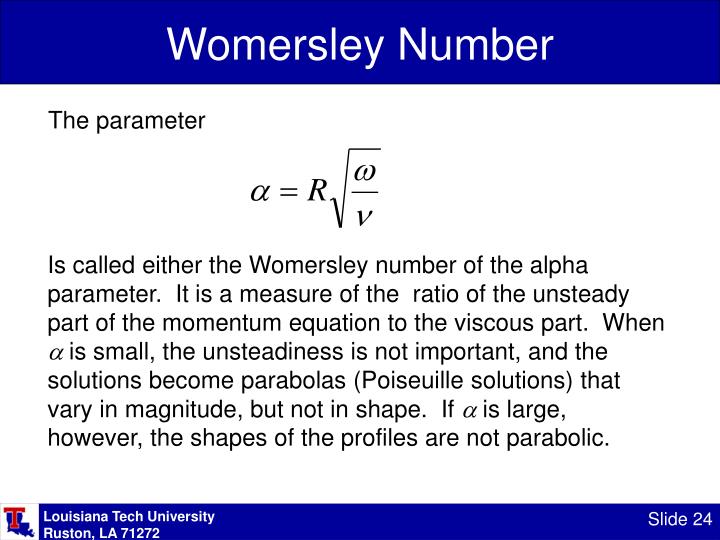 PPT - Womersley Flow PowerPoint Presentation - ID:7078954