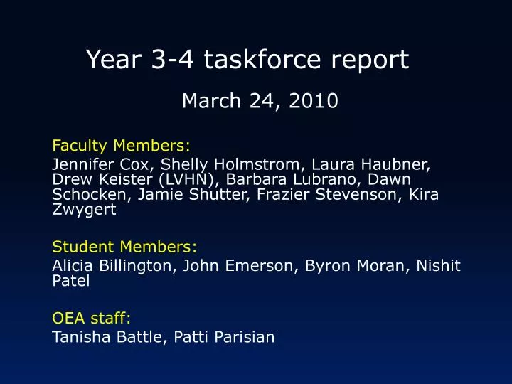 PPT - Year 3-4 taskforce report PowerPoint Presentation, free download ...