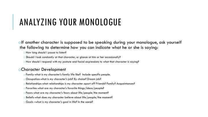 PPT - Monologue PowerPoint Presentation - ID:7079861