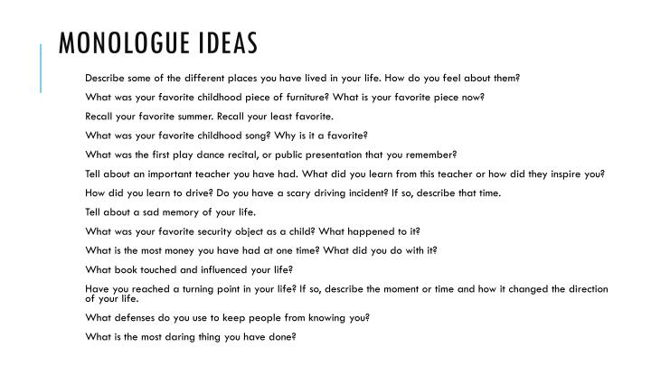 PPT - Monologue PowerPoint Presentation - ID:7079861