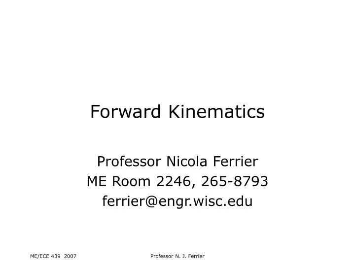 PPT - Forward Kinematics PowerPoint Presentation, free download - ID:7079998