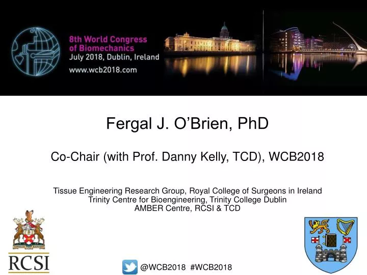 PPT - Fergal J. O’Brien, PhD Co-Chair (with Prof. Danny Kelly, TCD ...