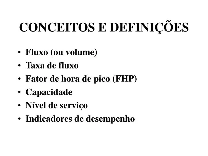 PPT - CONCEITOS E DEFINIÇÕES PowerPoint Presentation, free download ...