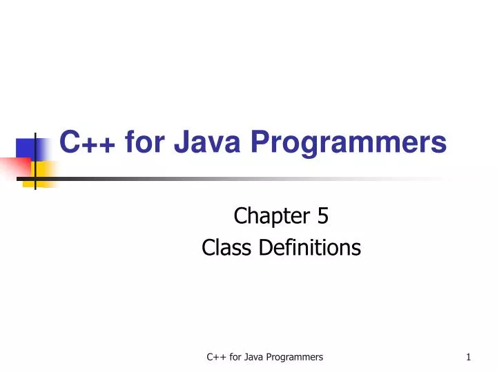 PPT - C++ for Java Programmers PowerPoint Presentation, free download ...