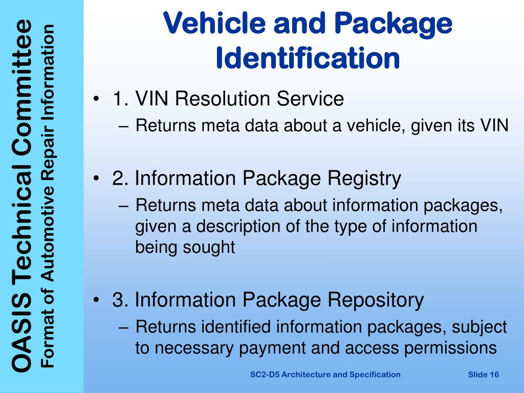 PPT - OASIS TECHNICAL COMMITTEE FORMAT OF AUTOMOTIVE REPAIR INFORMATION ...