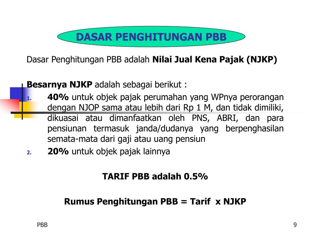 PPT - DASAR HUKUM PAJAK BUMI DAN BANGUNAN PowerPoint Presentation, free ...