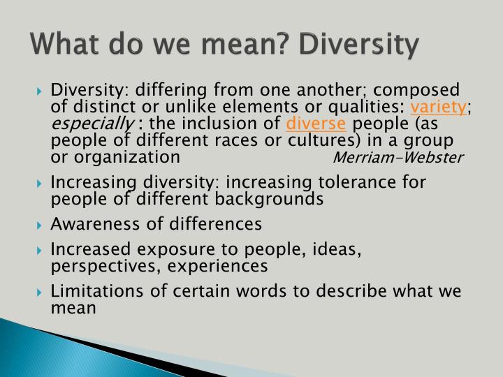 Diverse Meaning