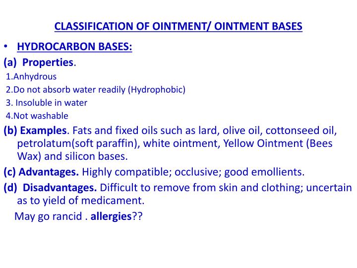 PPT - OINTMENTS MS. WAJIHA IFFAT PowerPoint Presentation - ID:7083213