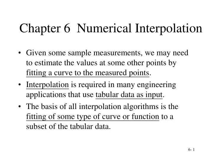 PPT - Chapter 6 Numerical Interpolation PowerPoint Presentation, free ... PPT - Chapter 6 Numerical Interpolation PowerPoint Presentation, free ...