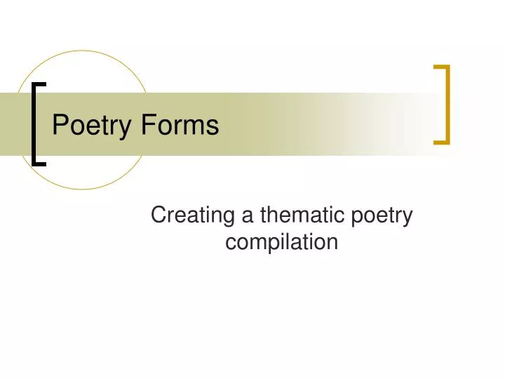 PPT - Poetry Forms PowerPoint Presentation, free download - ID:7083654