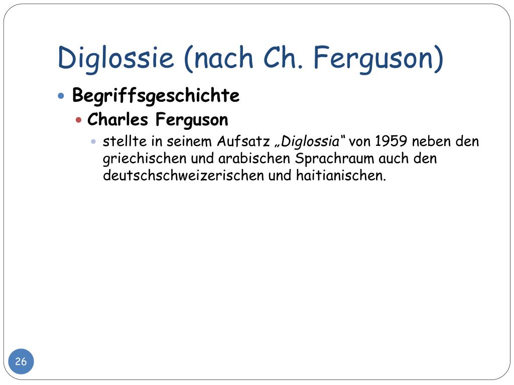 PPT - Die romanischen Sprachen aus soziolinguistischer Perspektive III ...