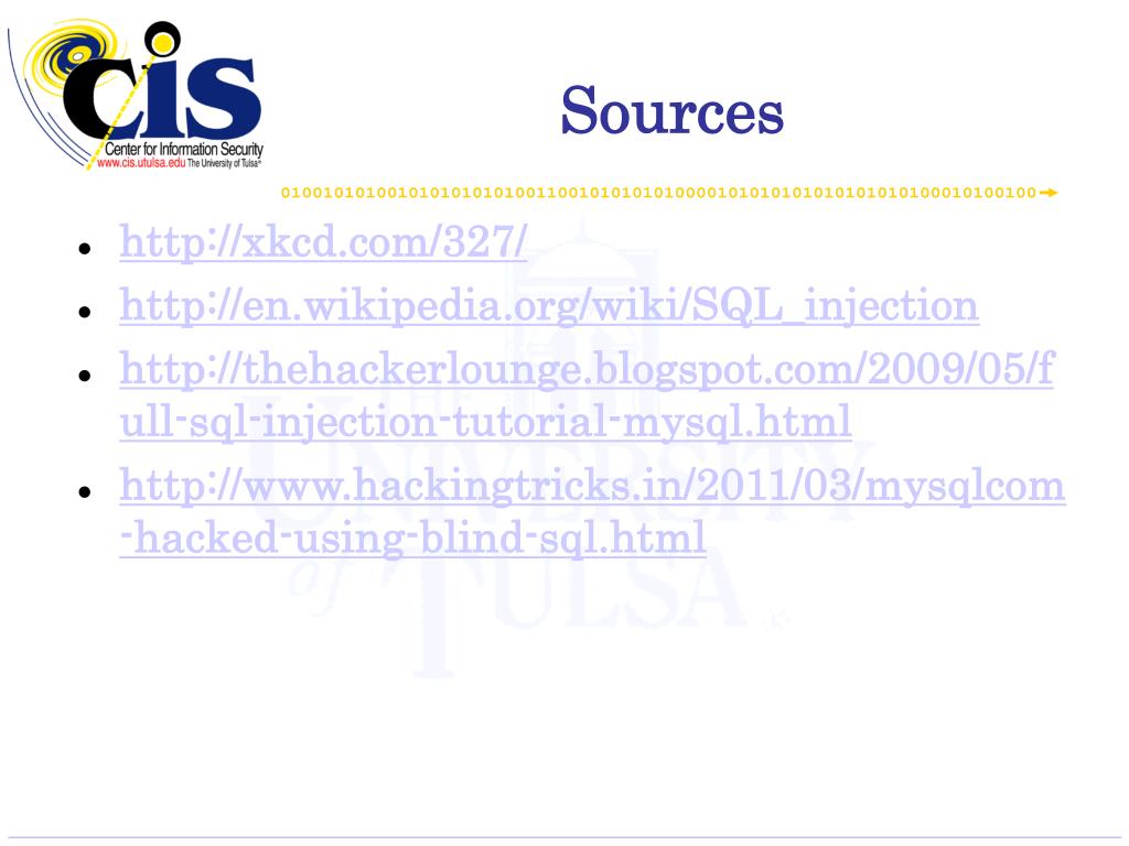 Ppt Sql Injection Attacks John Sweetnam Powerpoint Presentation Free