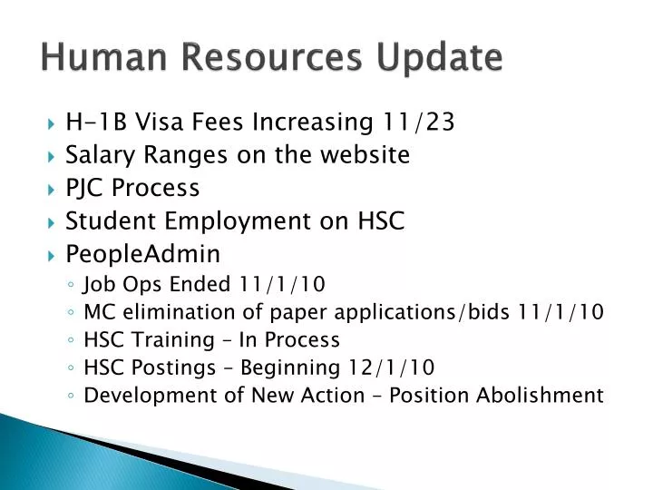 PPT - Human Resources Update PowerPoint Presentation, free download ...