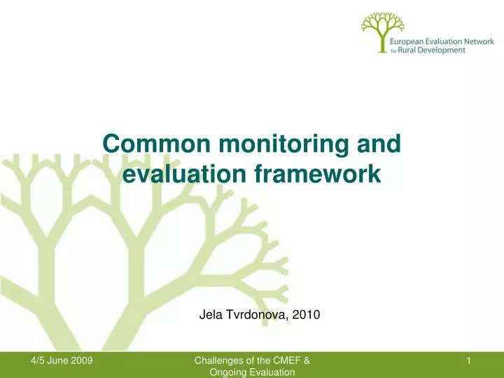 PPT - Common monitoring and evaluation framework PowerPoint ...