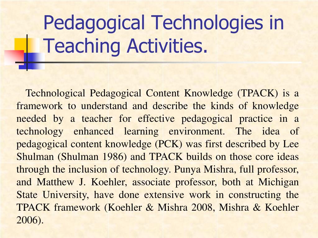 PPT - Pedagogical Technologies in Teaching Activities. PowerPoint ... PPT - Pedagogical Technologies in Teaching Activities. PowerPoint ...