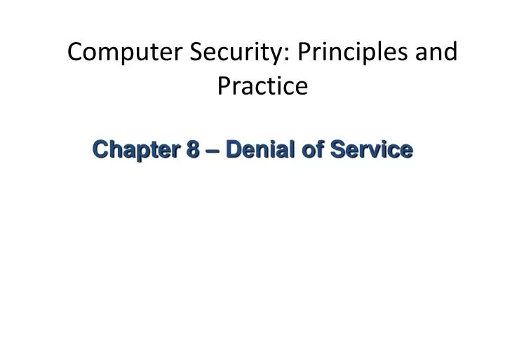 PPT - Computer Security: Principles and Practice PowerPoint ...