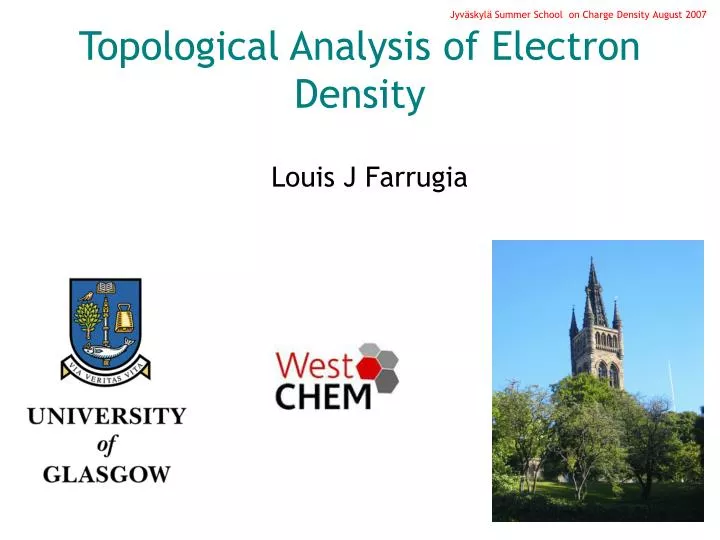 PPT - Topological Analysis of Electron Density PowerPoint Presentation ...