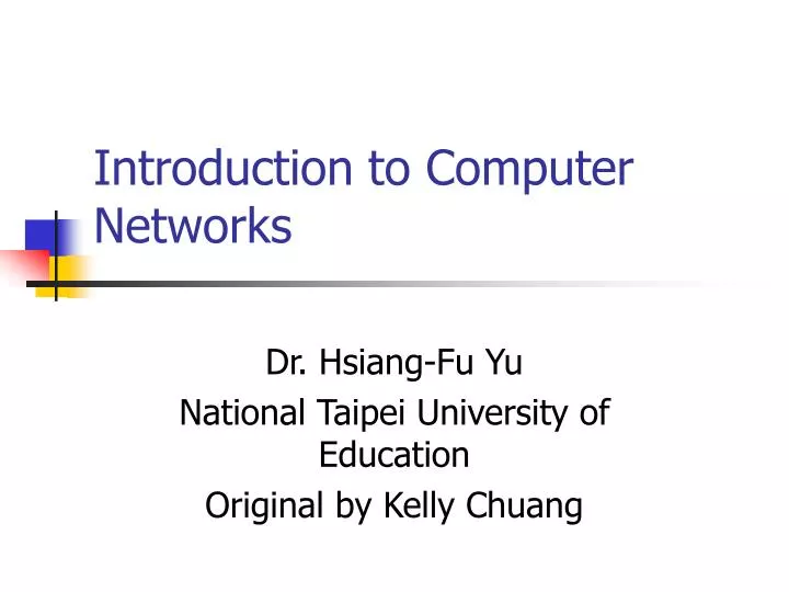 PPT - Introduction to Computer Networks PowerPoint Presentation, free ...