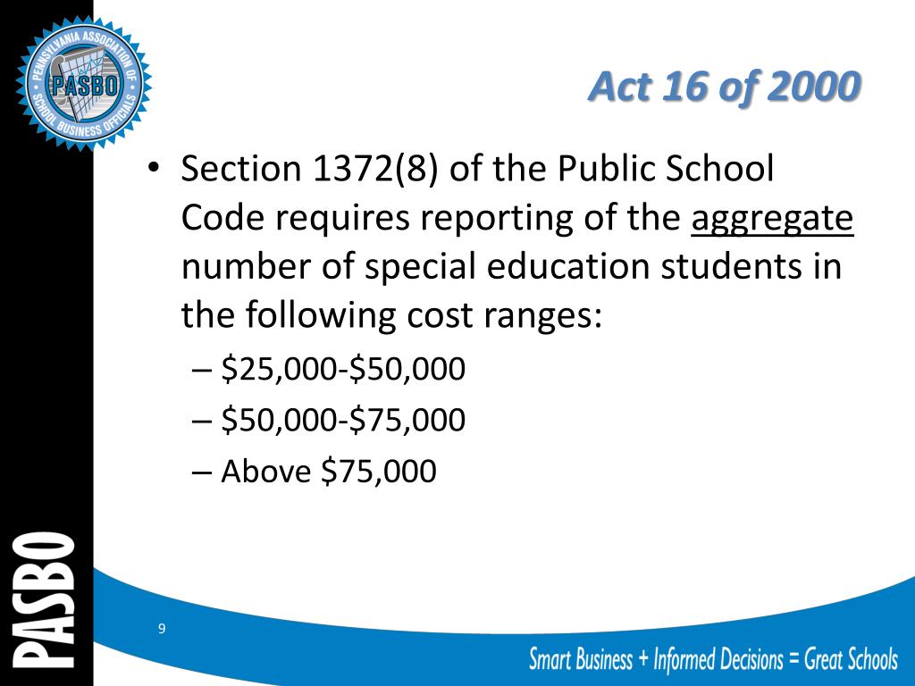 PPT - The New Act 16 and Its Effect on Your Special Education Funding ...