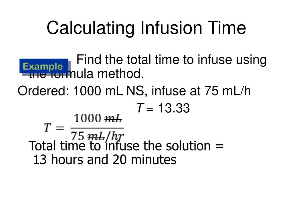 PPT Infusion Time And Volume PowerPoint Presentation Free Download PPT Infusion Time And Volume PowerPoint Presentation Free Download