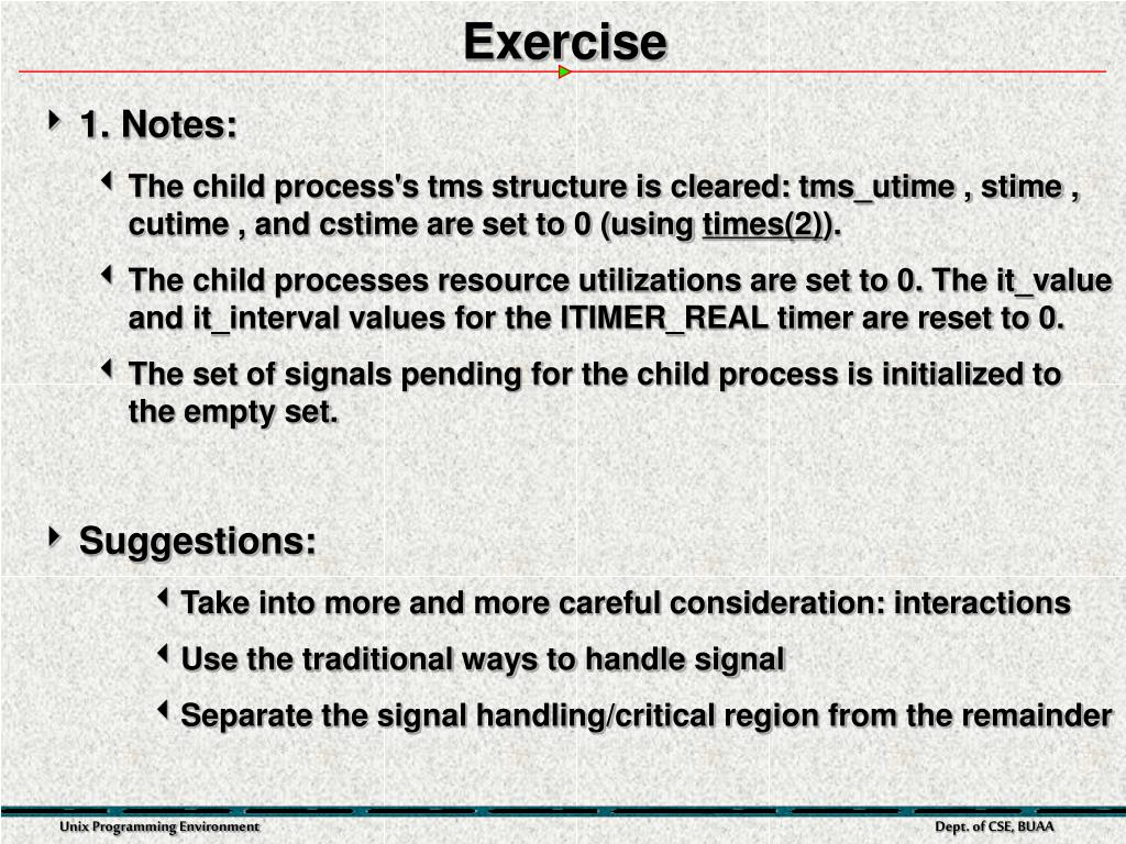 Ppt Unix System Interface Programming Part 63 Process And Signal Powerpoint Presentation