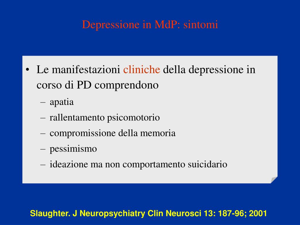 PPT - Disturbi depressivi secondo DSM IV T-R Depressione maggiore ...