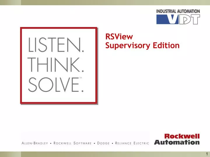 PPT - RSView Supervisory Editio n Version 4.00 PowerPoint Presentation ...