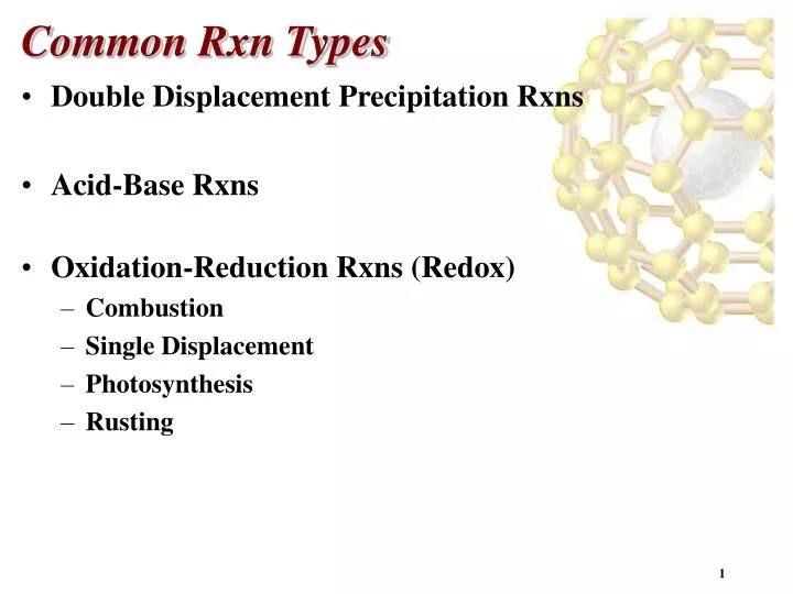 PPT - Common Rxn Types PowerPoint Presentation, free download - ID:7096051