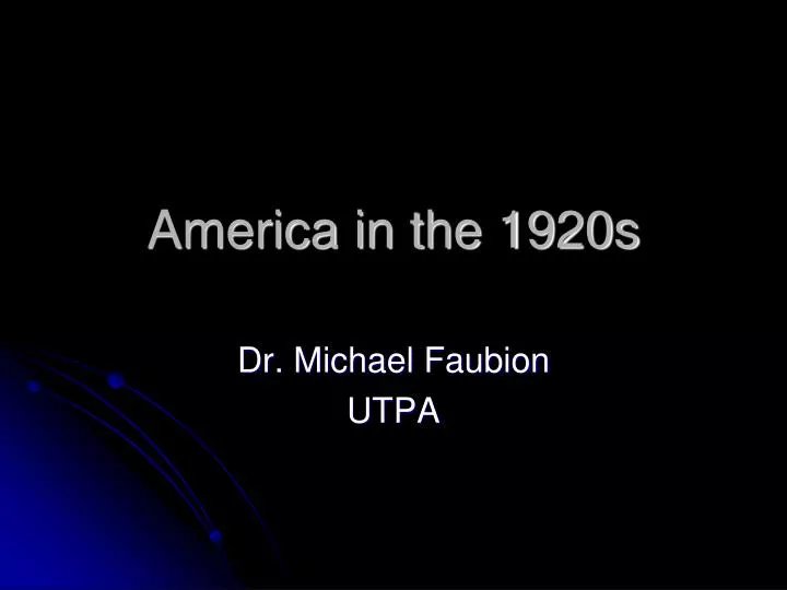PPT - America in the 1920s PowerPoint Presentation, free download - ID ...