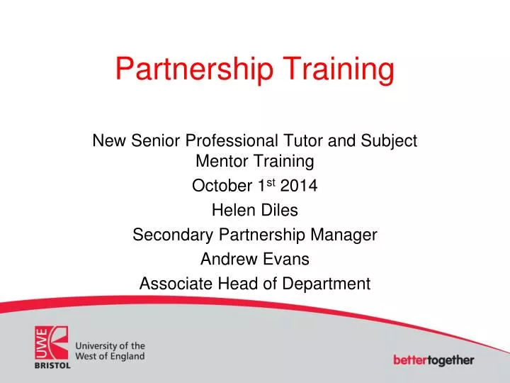 PPT - Partnership Training PowerPoint Presentation, free download - ID ...