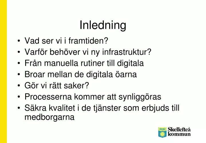 PPT - Inledning PowerPoint Presentation, free download - ID:7101527