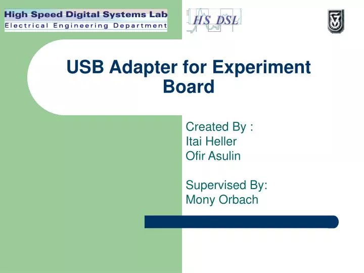 PPT - USB Adapter for Experiment Board PowerPoint Presentation, free ...