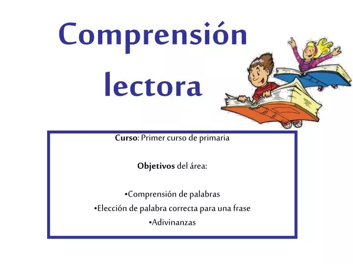 PPT - Comprensión lectora PowerPoint Presentation, free download - ID ...