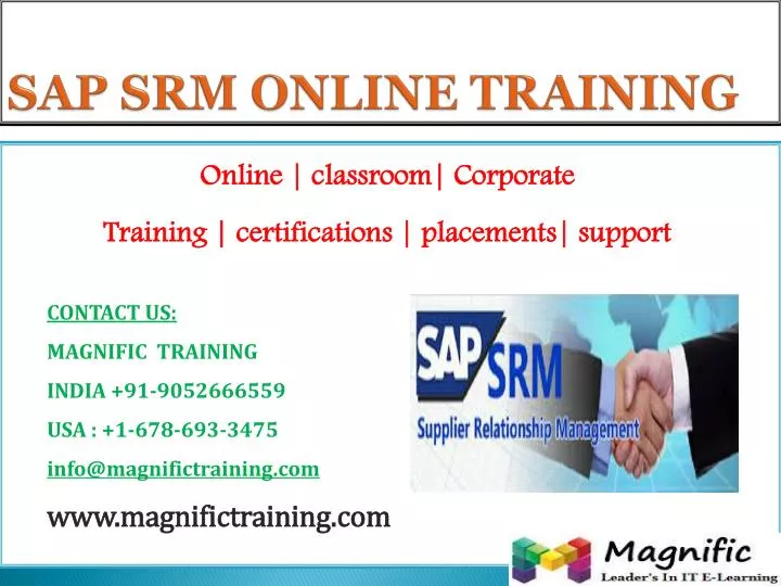 PPT - SAP SRM ONLINE TRAINING IN AUSTRALIA PowerPoint Presentation ...