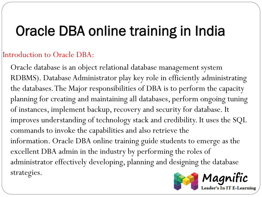 PPT - oracle DBA online training classes PowerPoint Presentation, free ... PPT - oracle DBA online training classes PowerPoint Presentation, free ...