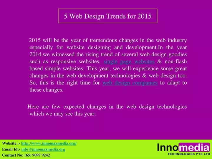 PPT - 5 Web Design Trends for 2015 PowerPoint Presentation, free ...