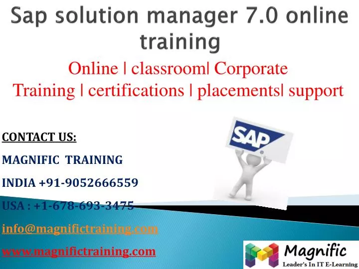 PPT - sap solution manager 7.0 online training in canada PowerPoint ...