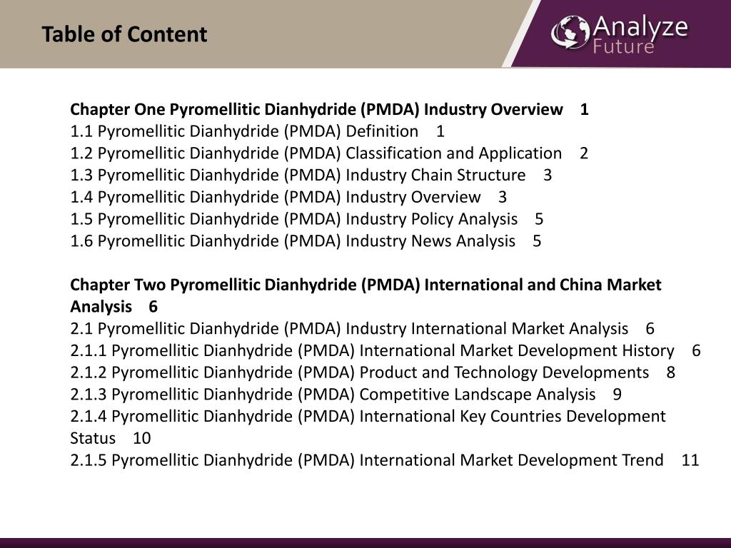 PPT - Global Pyromellitic Dianhydride (PMDA) Industry Market Resea ...