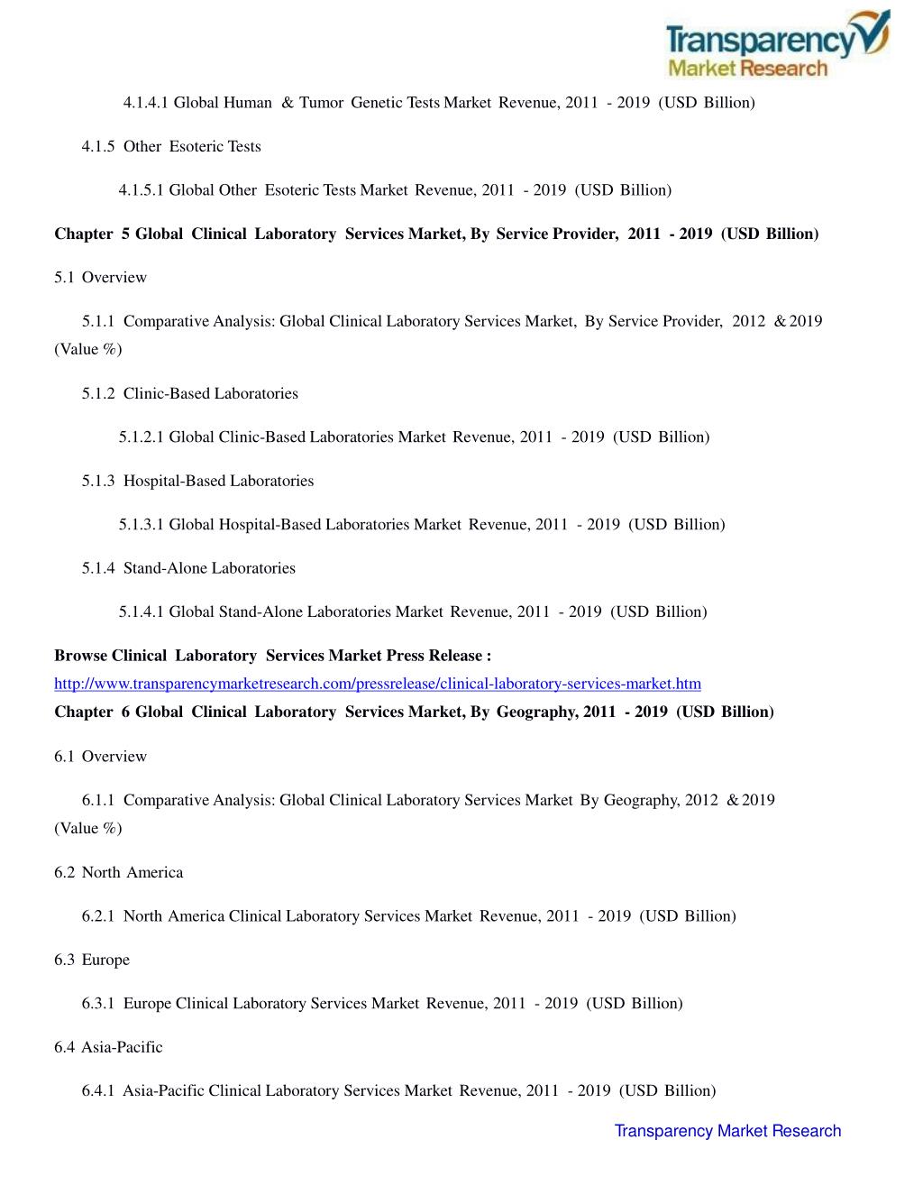 PPT - Clinical Laboratory Services Market - Global Industry Analys ...