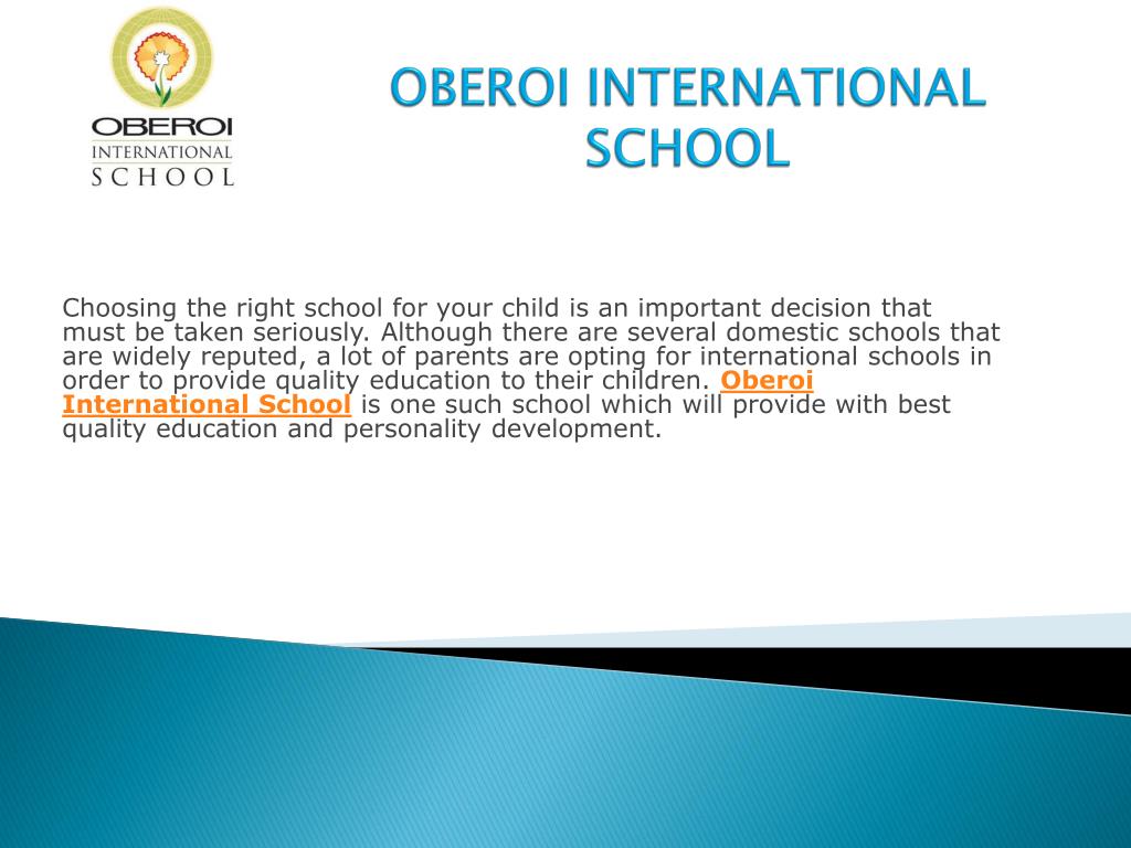 PPT - Oberoi International School PowerPoint Presentation, free ...