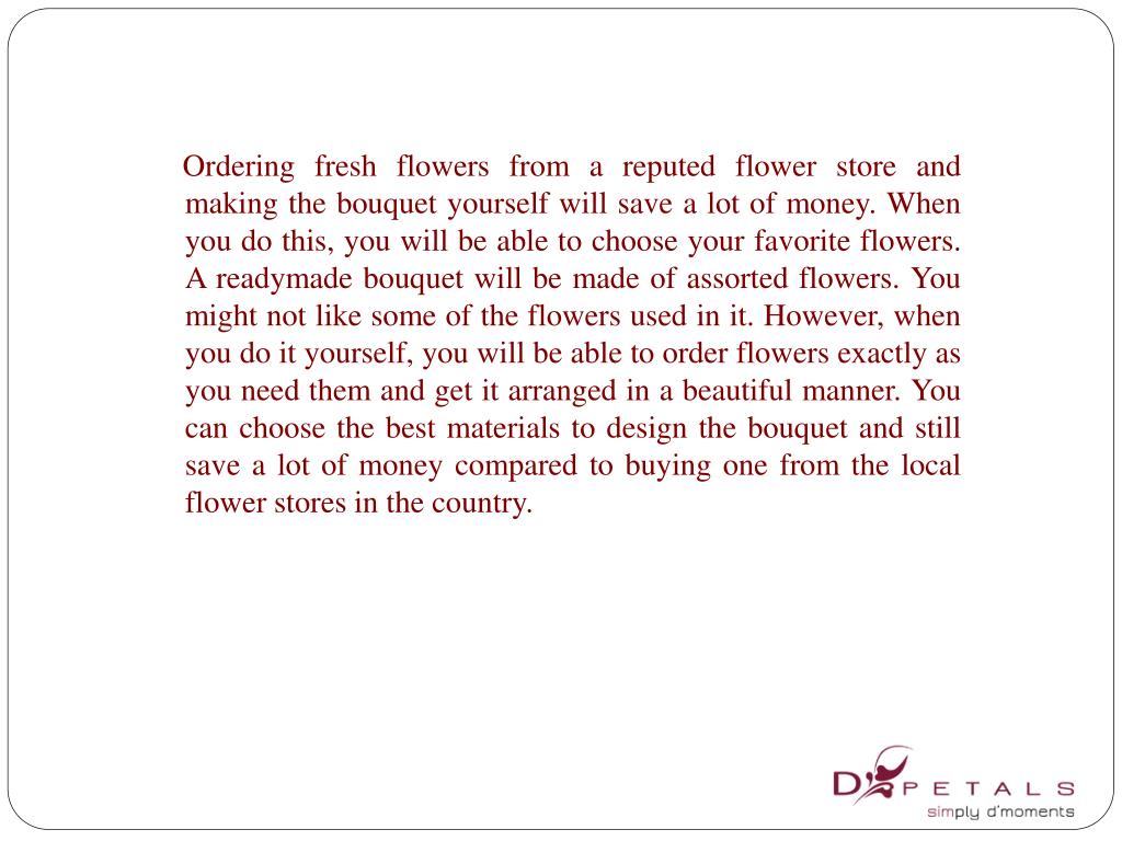 PPT - The cheap ways to get bouquets with real flowers for my wedd ...