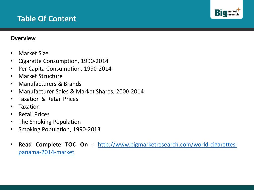 PPT - Panama Cigarette Market Trends 2014 PowerPoint Presentation, free ...