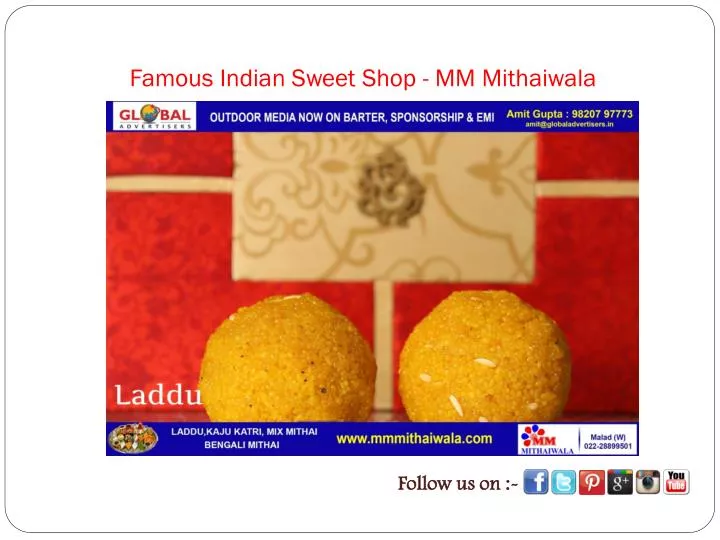 Ppt Famous Indian Sweet Shop Mm Mithaiwala Powerpoint Presentation