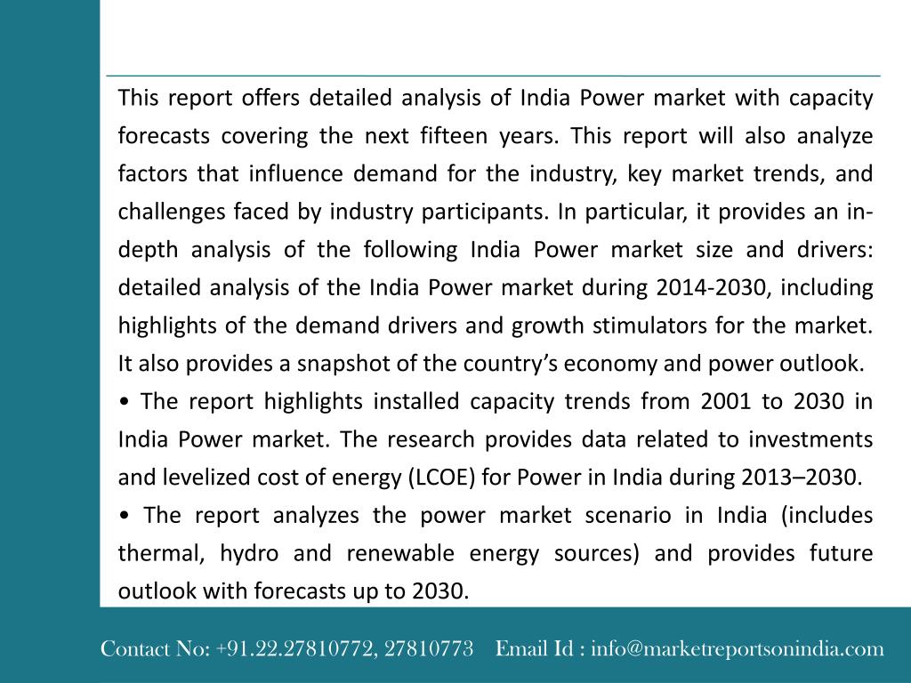 PPT - India Power - Market Analysis and Forecast till 2030 PowerPoint ...