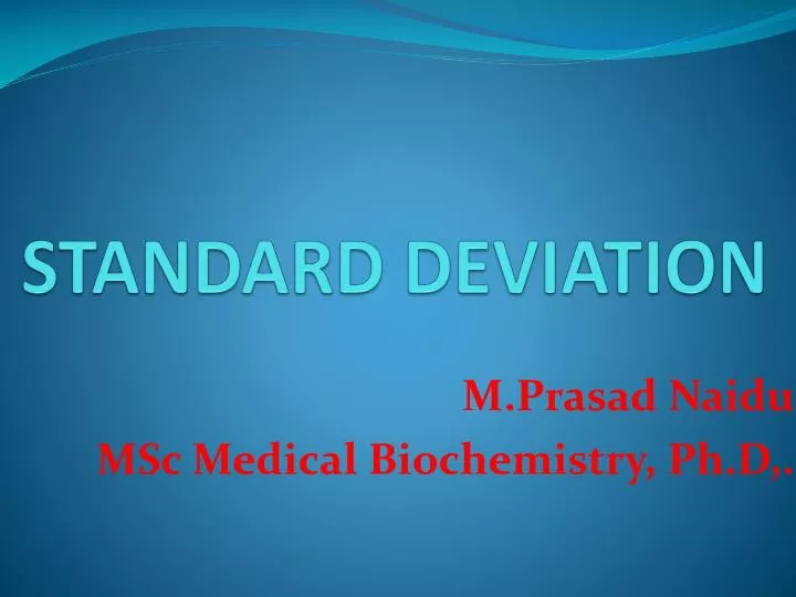 PPT - STANDARD DEVIATION PowerPoint Presentation, free download - ID ...